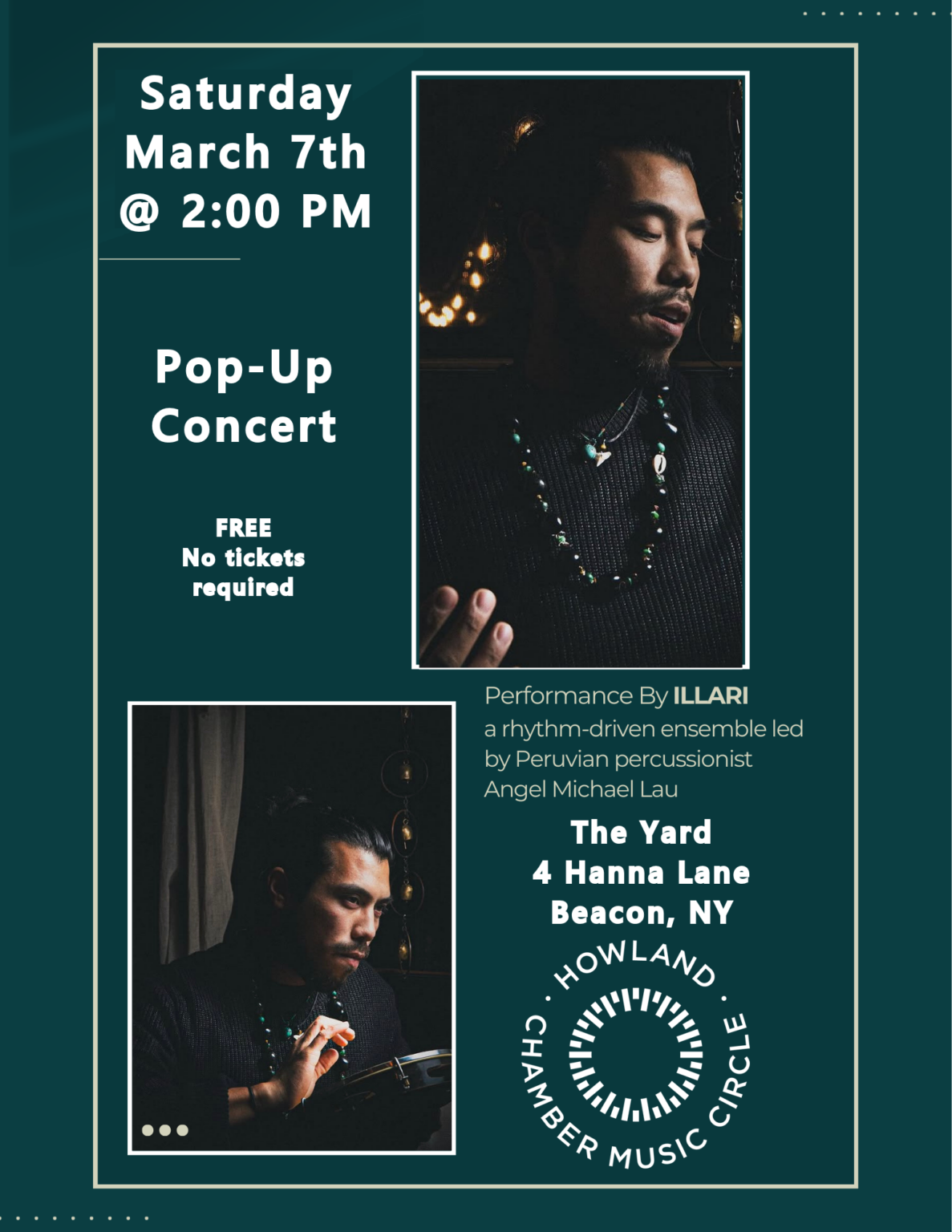 Pop-up Concerts - Howland Chamber Music Circle